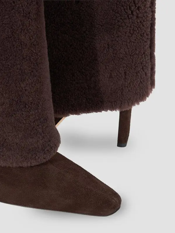 Staud Wally 90mm Shearling Foldover Boots