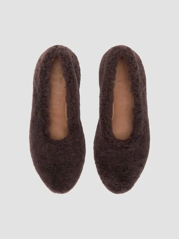 Staud Alba Shearling Ballet Flats