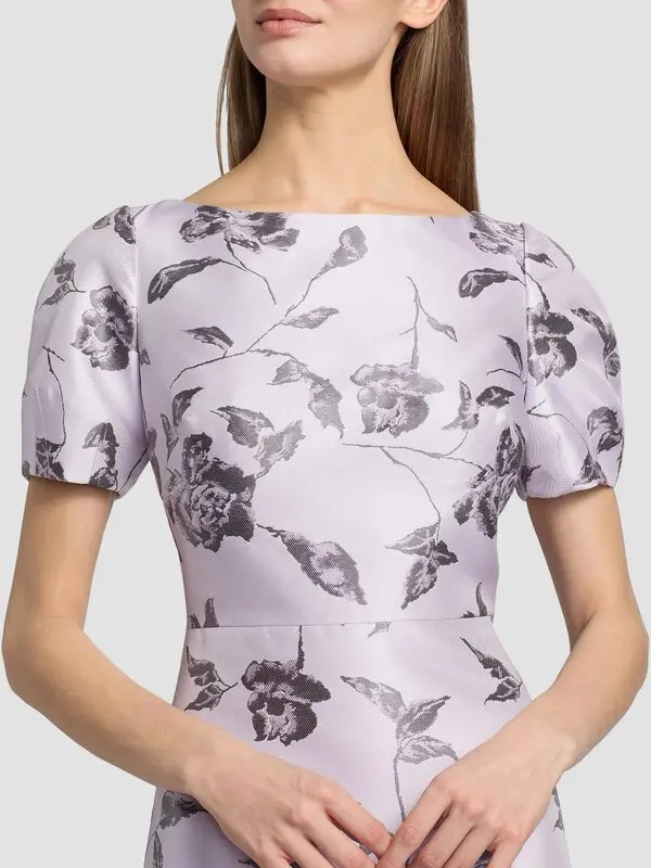 KAY UNGER Joyce Floral Jacquard Gown