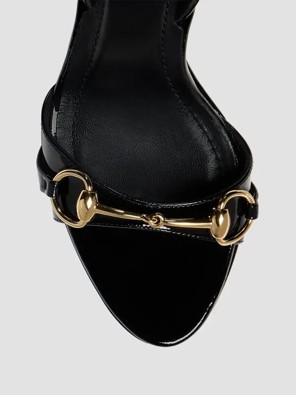 Gucci Donna 105mm Horsebit Platform Sandal - Black