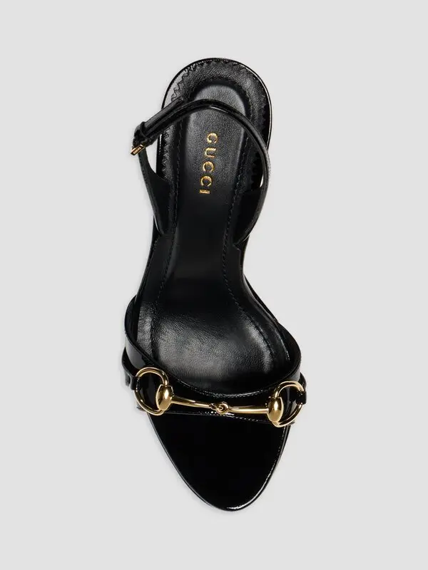 Gucci Donna 105mm Horsebit Platform Sandal - Black