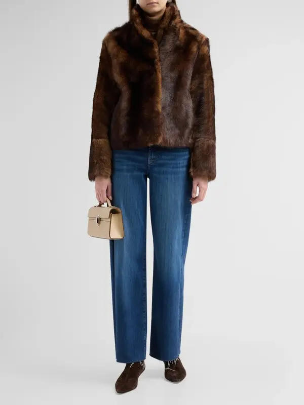 YVES SALOMON Fur-effect Shearling Coat