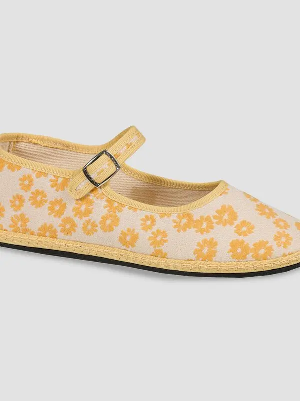 VIBI VENEZIA Floral-embroidered Mary Janes - Ada