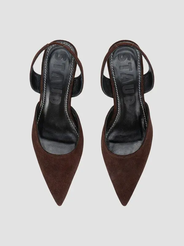 Staud Sebastian 55mm Suede Slingback Pumps