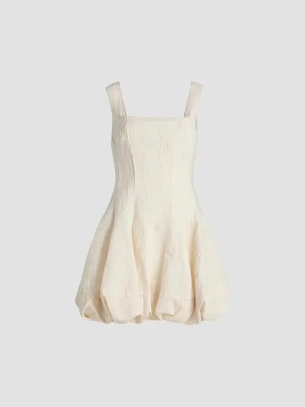 Simkhai Nattie Textured Bubble Minidress - White Multi