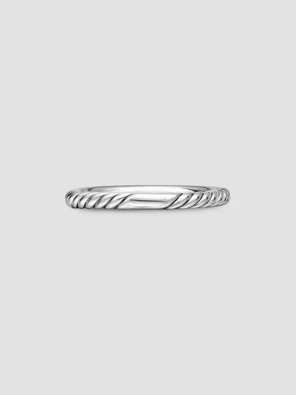 David Yurman Cable Collectibles Stack Ring In Sterling Silver
