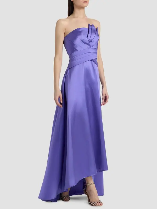 Theia Coco Strapless High-low Mikado Gown