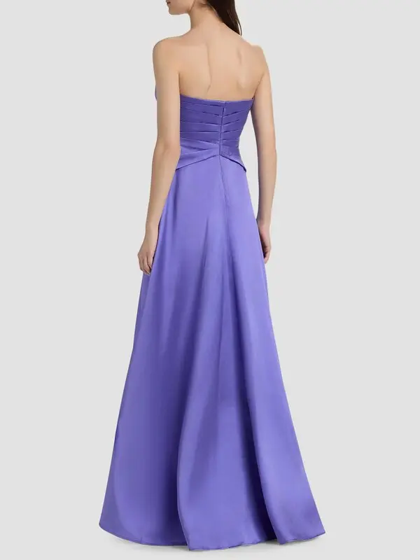 Theia Coco Strapless High-low Mikado Gown