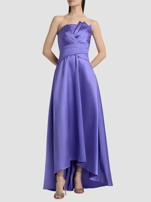 Theia Coco Strapless High-low Mikado Gown