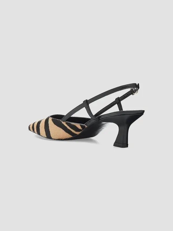 STUART WEITZMAN Vinnie 50mm Calf Hair Slingback Pumps