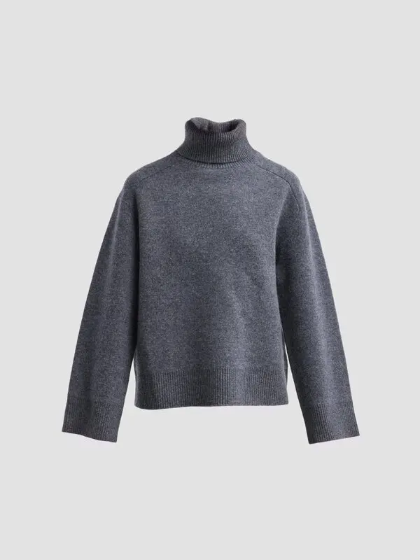 YVES SALOMON Merino Wool Turtleneck Sweater
