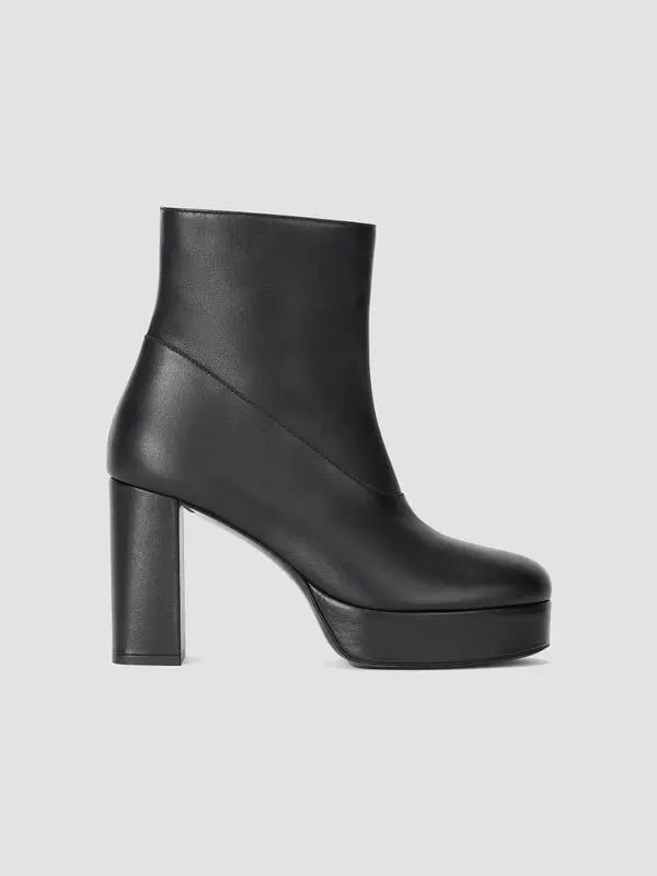 Staud Jodie 100mm Leather Platform Ankle Boots
