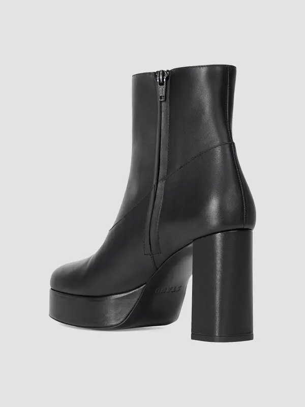 Staud Jodie 100mm Leather Platform Ankle Boots
