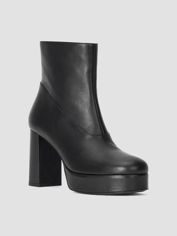 Staud Jodie 100mm Leather Platform Ankle Boots