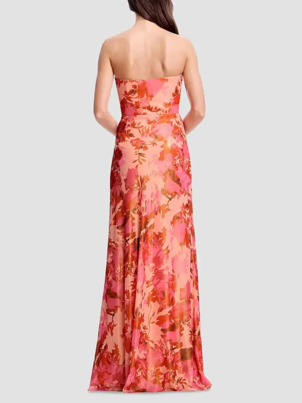 Dress The Population Kinley Floral Strapless Gown
