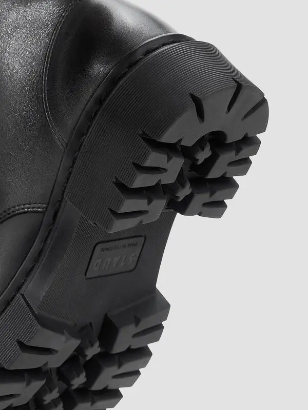 Staud Henry Leather Combat Boots - Black