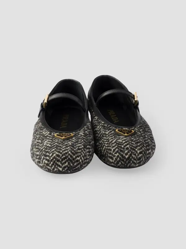 Prada Fabric Ballerinas - White Multicolor