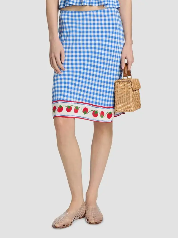 Rails Grazia Gingham A-line Skirt - Gingham Tomatoes