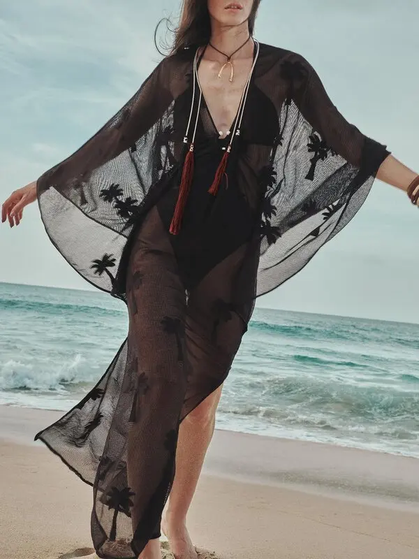 Johanna Ortiz Playa Grande Veil Cotton Mesh Tunic Dress