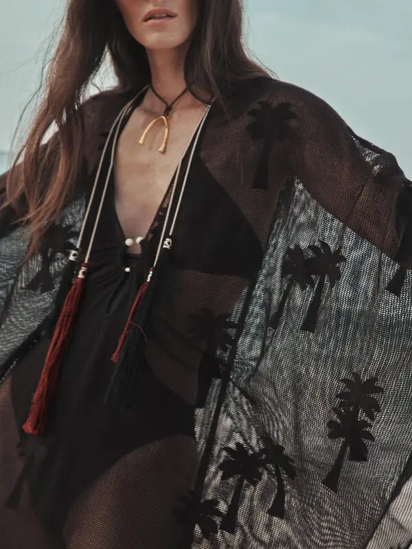 Johanna Ortiz Playa Grande Veil Cotton Mesh Tunic Dress
