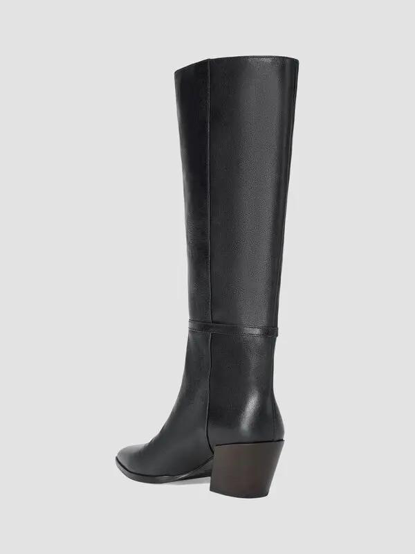Staud Austen 50mm Buckle-detail Leather Boots