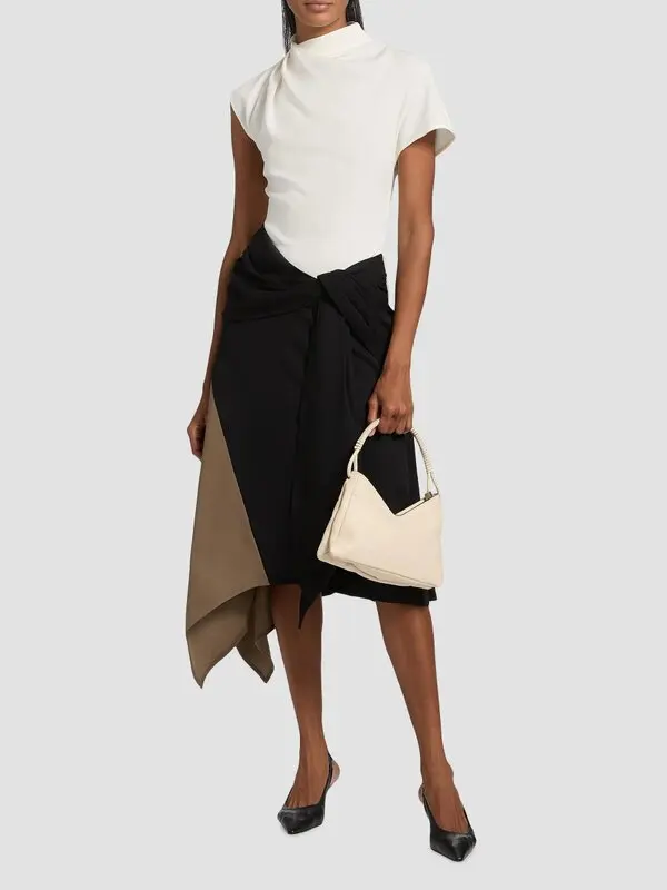 Staud Davina Asymmetric Midi-dress