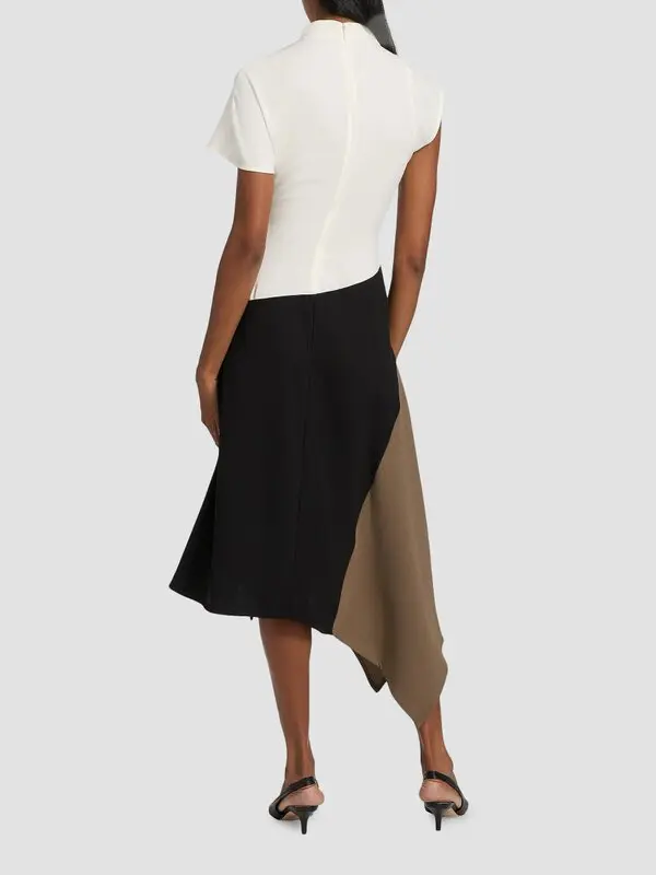 Staud Davina Asymmetric Midi-dress