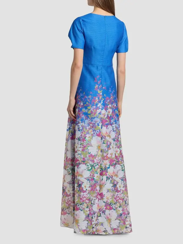 KAY UNGER Carlotta Floral Organza Gown