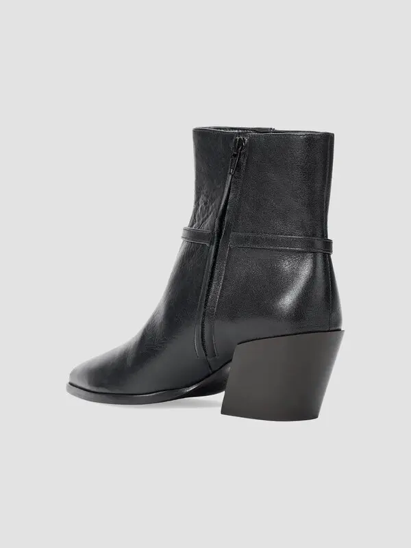 Staud Austen 50mm Buckle-detail Leather Ankle Boots