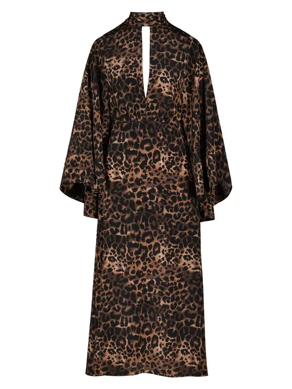 Johanna Ortiz Candelaria Treasured -print Silk-blend Midi-dress - Leopard