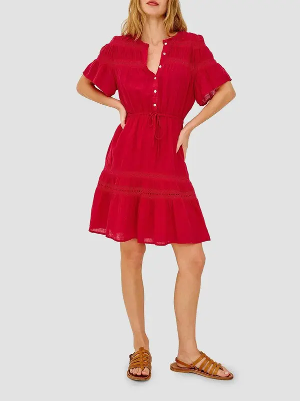 Rails Winslow Linen-blend A-line Minidress
