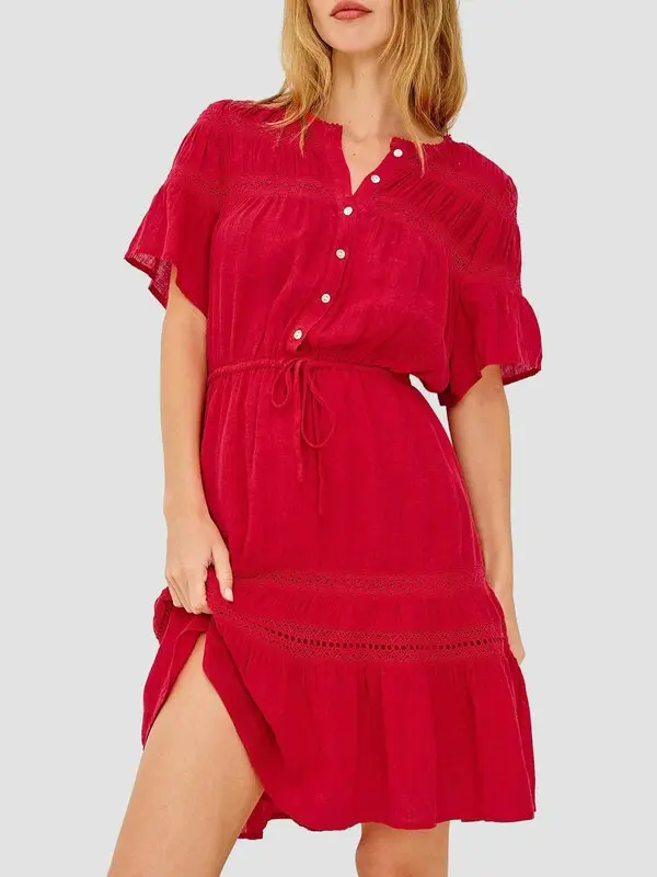 Rails Winslow Linen-blend A-line Minidress