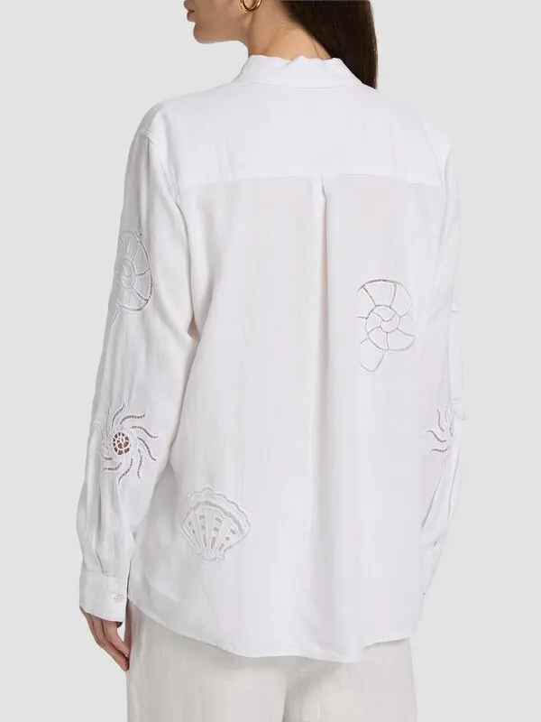Rails Charli Eyelet Embroidered Linen-blend Shirt