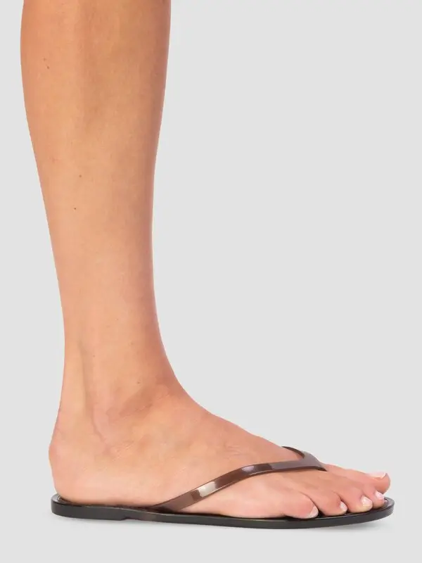 BLACK SUEDE STUDIO Crystal Snake Pvc Flip Flops