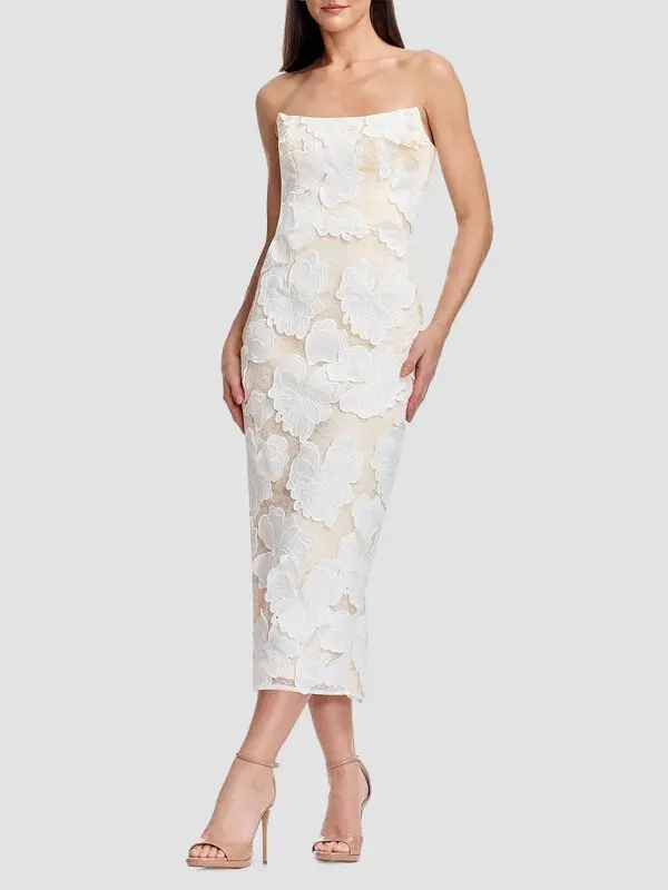 Dress The Population Cosette Embroidered Midi-dress