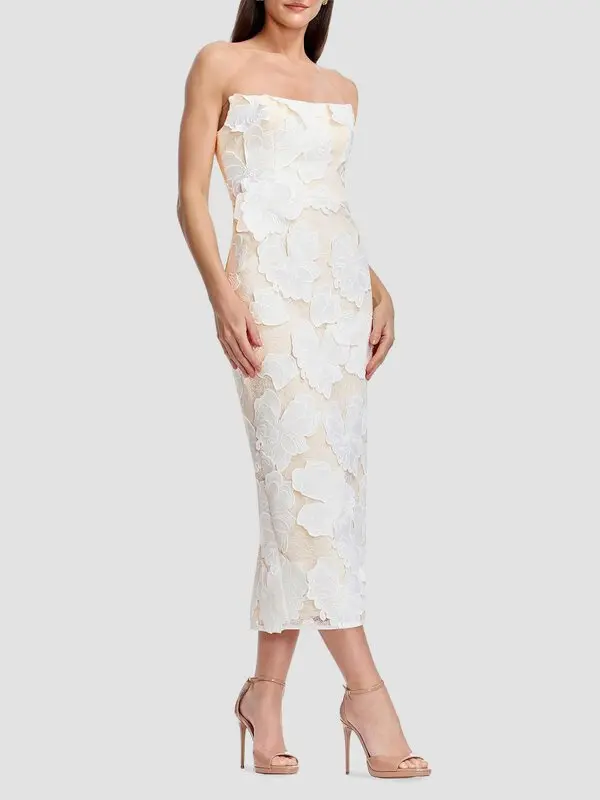 Dress The Population Cosette Embroidered Midi-dress