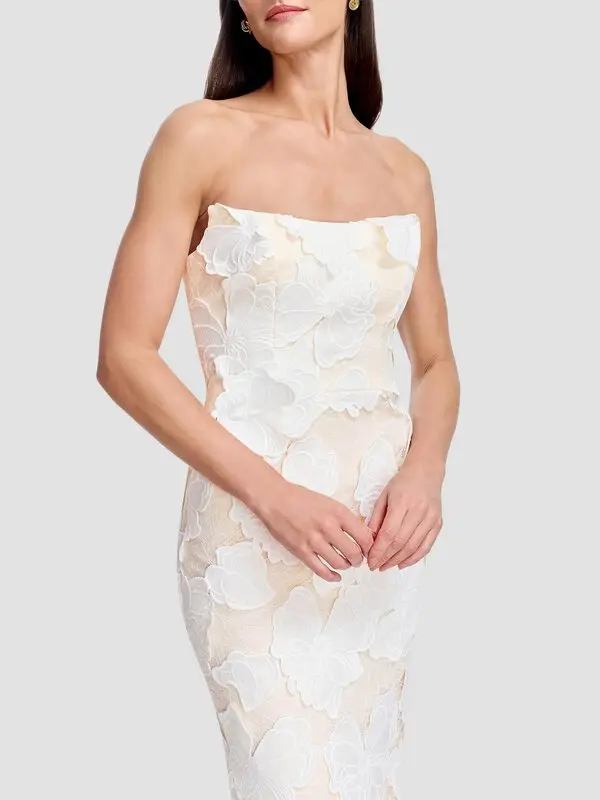 Dress The Population Cosette Embroidered Midi-dress