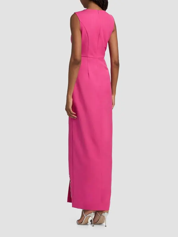 KAY UNGER Indiana Embellished Floral Laser-cut Column Gown