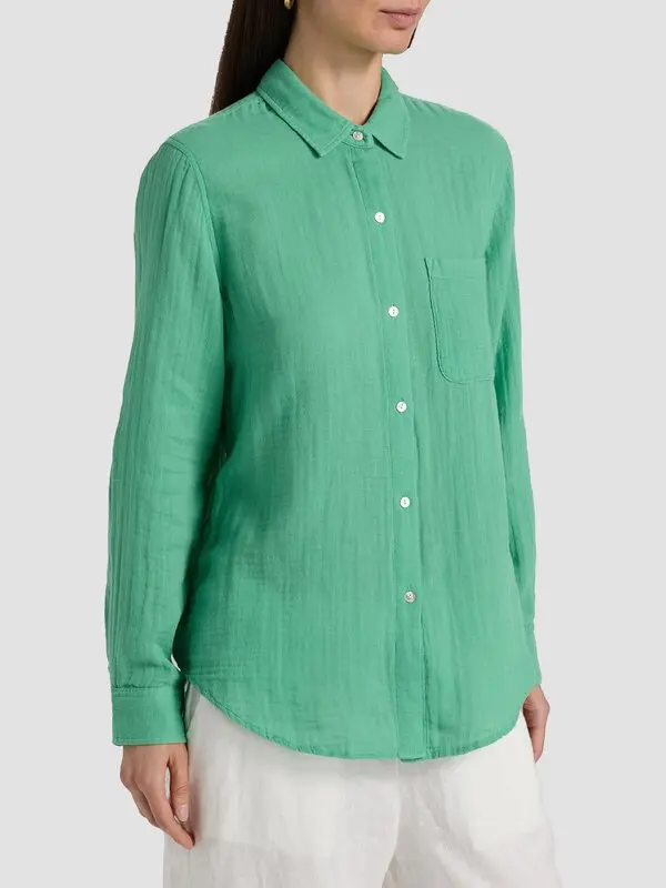 Rails Ellis Crinkled Cotton Shirt - Clover
