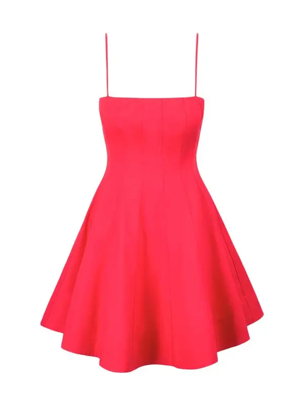 Staud Wylie Cotton Poplin Fit & Flare Minidress