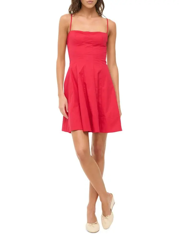 Staud Wylie Cotton Poplin Fit & Flare Minidress