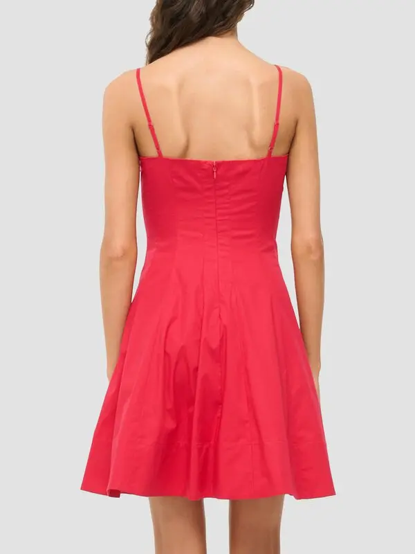 Staud Wylie Cotton Poplin Fit & Flare Minidress