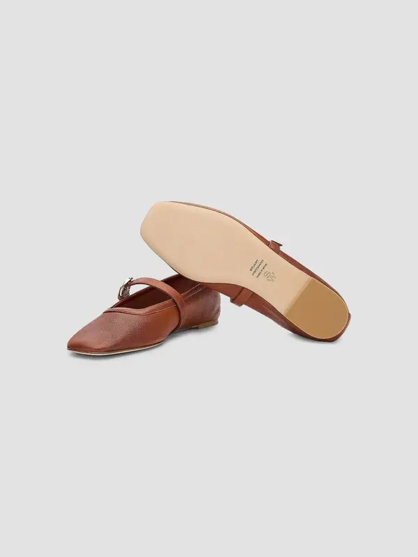 STUART WEITZMAN Sai Leather Ballet Flats