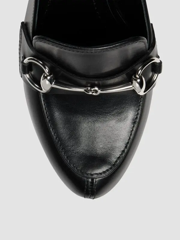 Gucci Fame 85mm Leather Platform Slingback Pumps