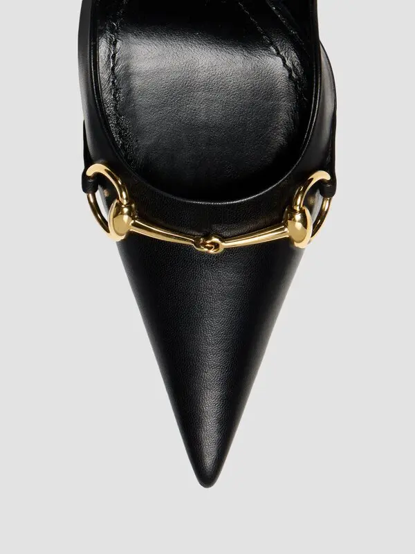 Gucci Donna 110mm Leather Pumps - Nero