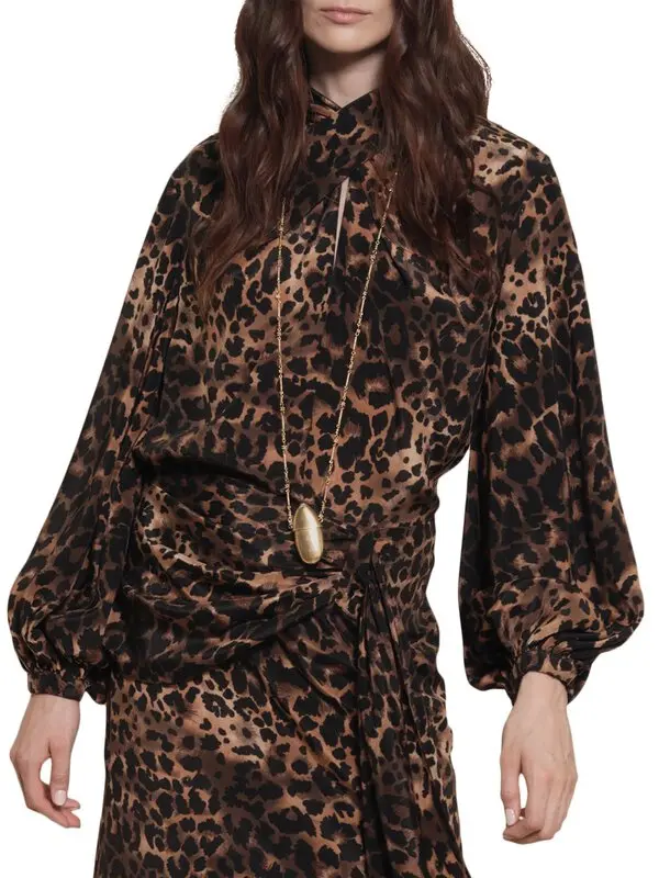 Johanna Ortiz Candelaria Intricate Islands -printed Silk Top