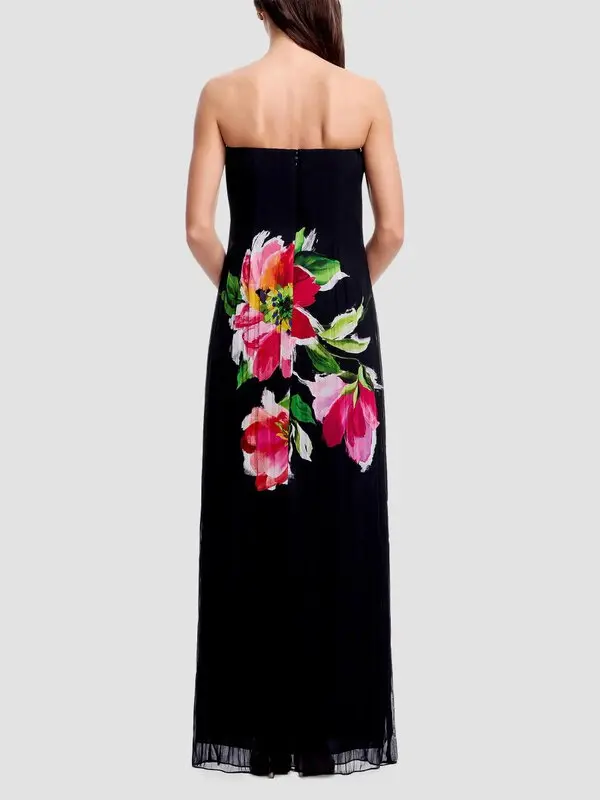 Dress The Population Linda Floral Strapless Gown