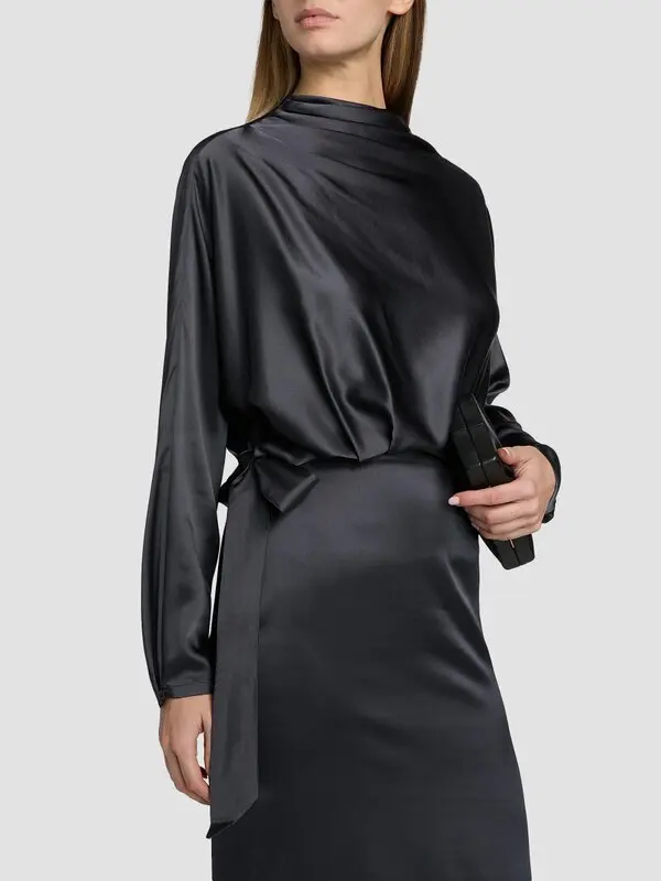 Staud Phoebe Silk-blend Midi-dress