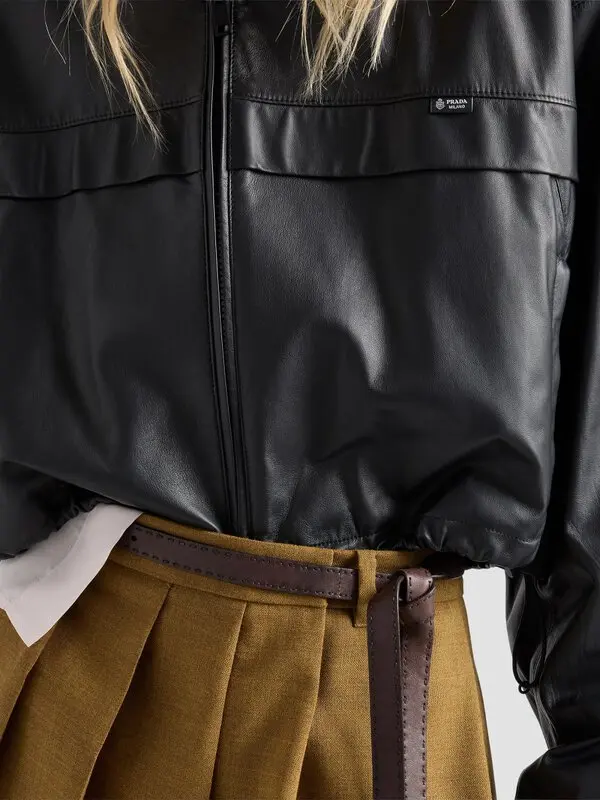 Prada Hooded Nappa Leather Jacket