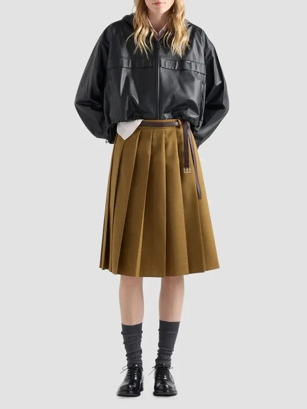 Prada Hooded Nappa Leather Jacket